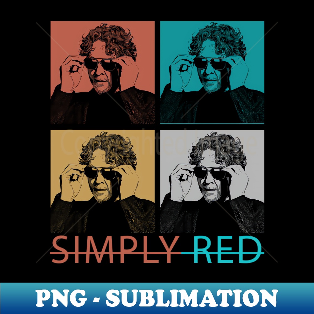 Retro Pop Art Style Simply Red Fan Art - Instant PNG Sublima - Inspire Uplift