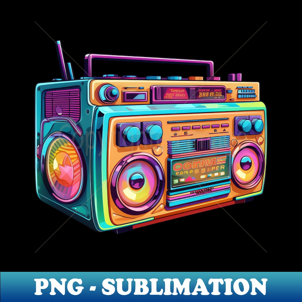 90s Retro Radio - Exclusive PNG Sublimation Download | Inspire Uplift