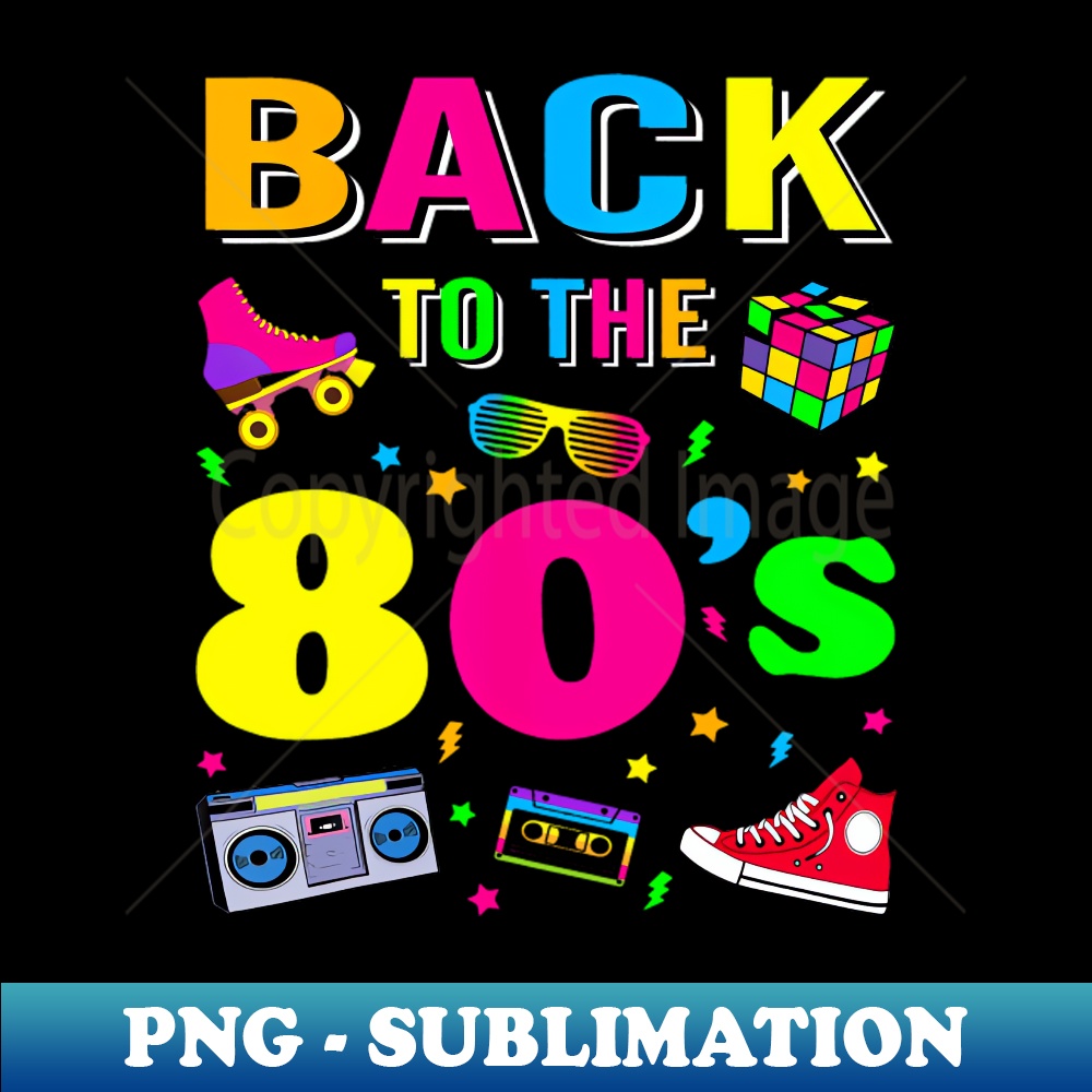 80s retro motto I love 80's - Stylish Sublimation Digital Do - Inspire ...