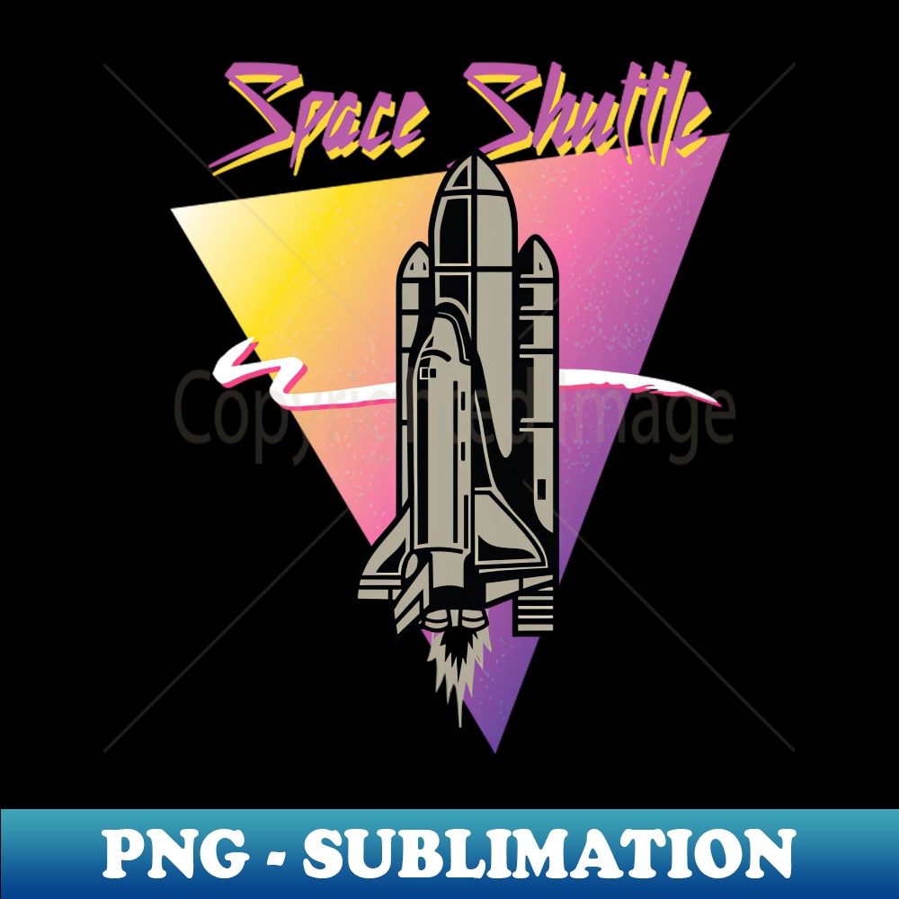 space shuttle 80s - Instant PNG Sublimation Download | Inspire Uplift