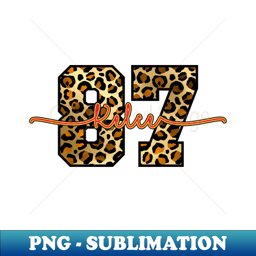 Travis Kelce 87 Swiftie Fans Leopard Print - Retro PNG Subli | Inspire ...