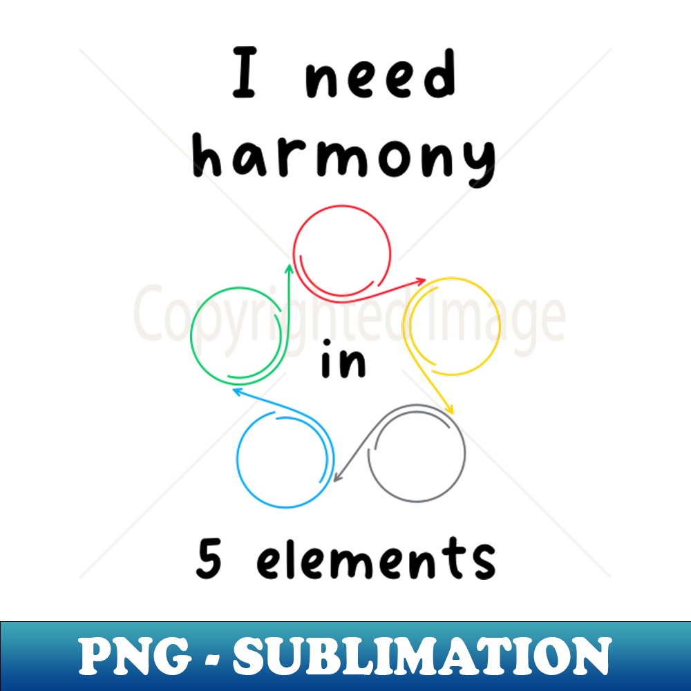 5 Elements Harmony - PNG Transparent Sublimation File | Inspire Uplift