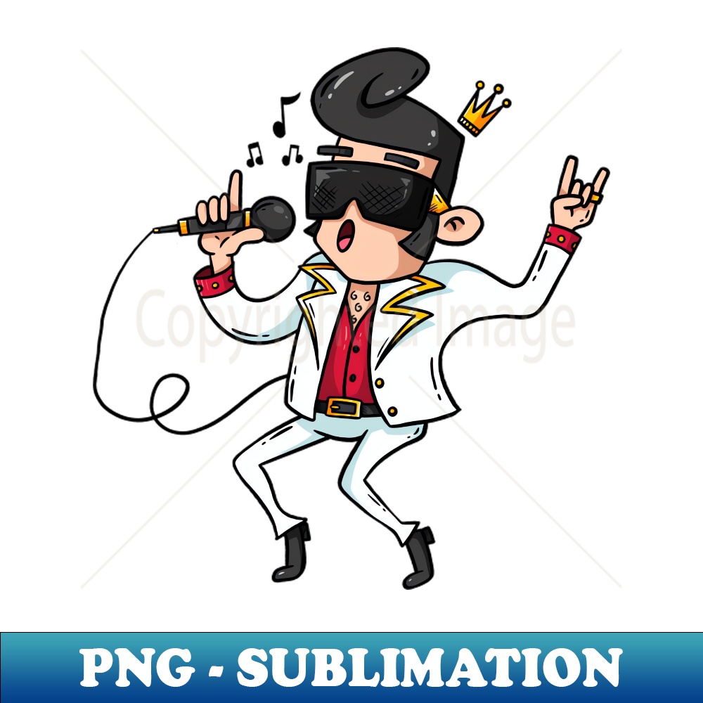 The King of Rock Roll - PNG Transparent Digital Download Fil - Inspire ...