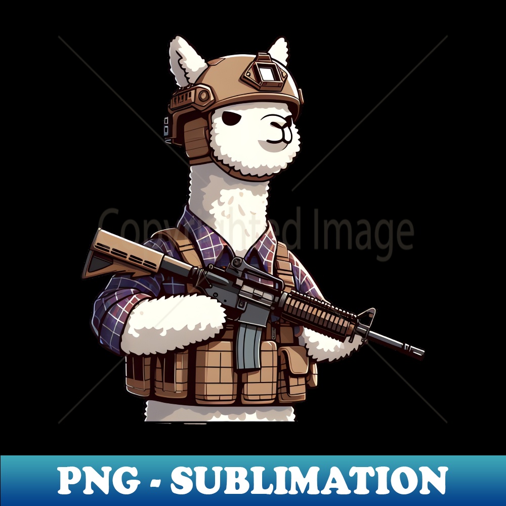 Tactical Alpaca Adventure Tee Where Whimsy Meets Command - V | Inspire ...