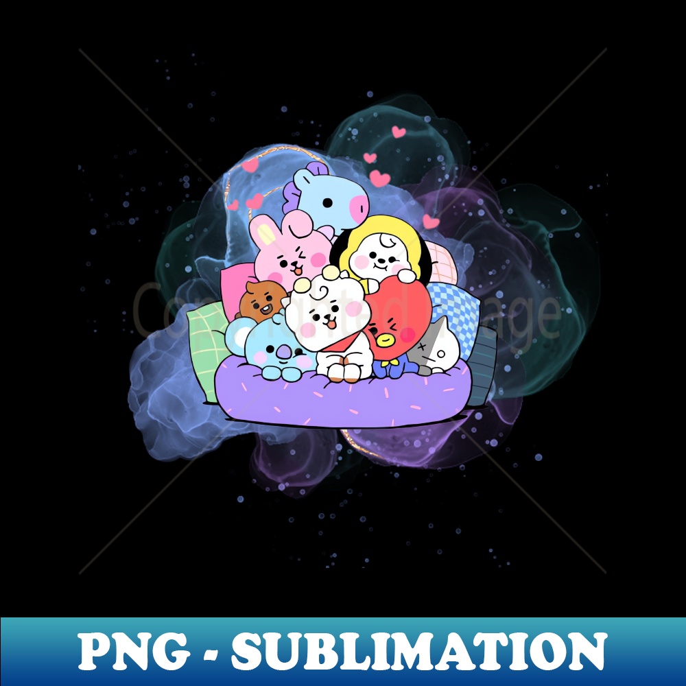 BT21 T-Shirt - PNG Transparent Sublimation Design - Inspire Uplift