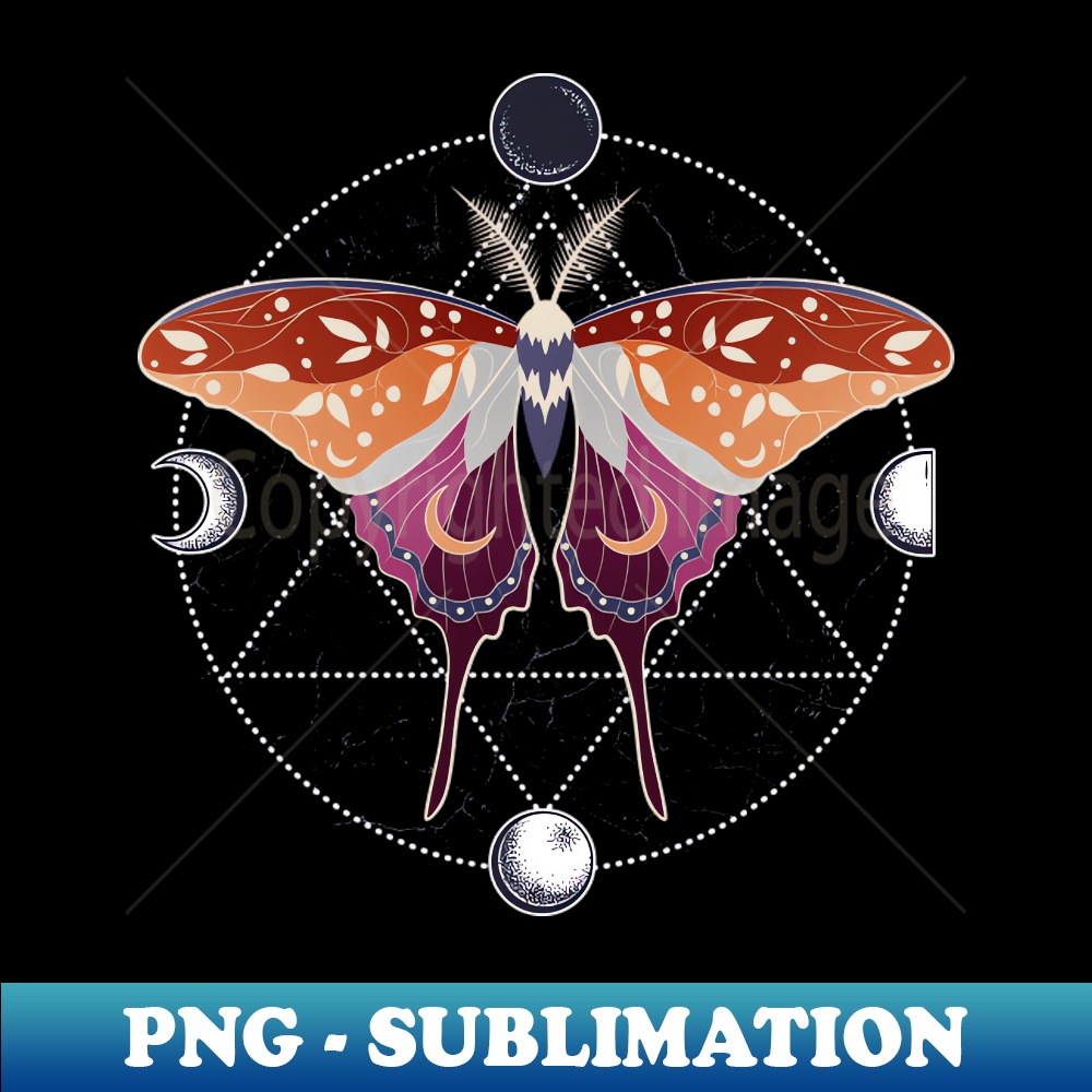 Lesbian Luna Moth Celestial Cottagecore LGBT Pride Flag - PN | Inspire ...