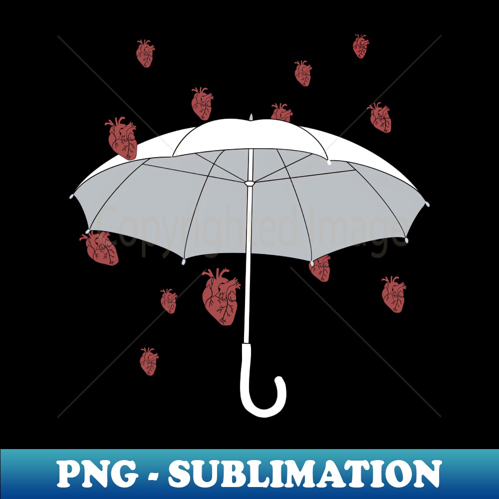 Anatomy heart rain art - Artistic Sublimation Digital File | Inspire Uplift