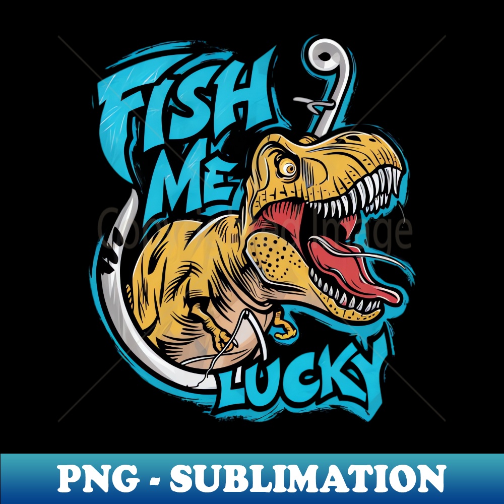 fun cartoon image of a t rex fishing with the words fish me | Inspire ...