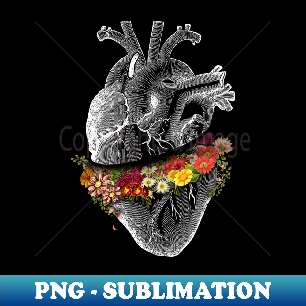 Vintage Heart Flower Collage by Tobe Fonseca - Instant PNG S | Inspire ...