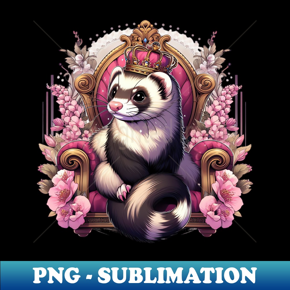 Ferret, King of all I see - Unique Sublimation PNG Download | Inspire Uplift