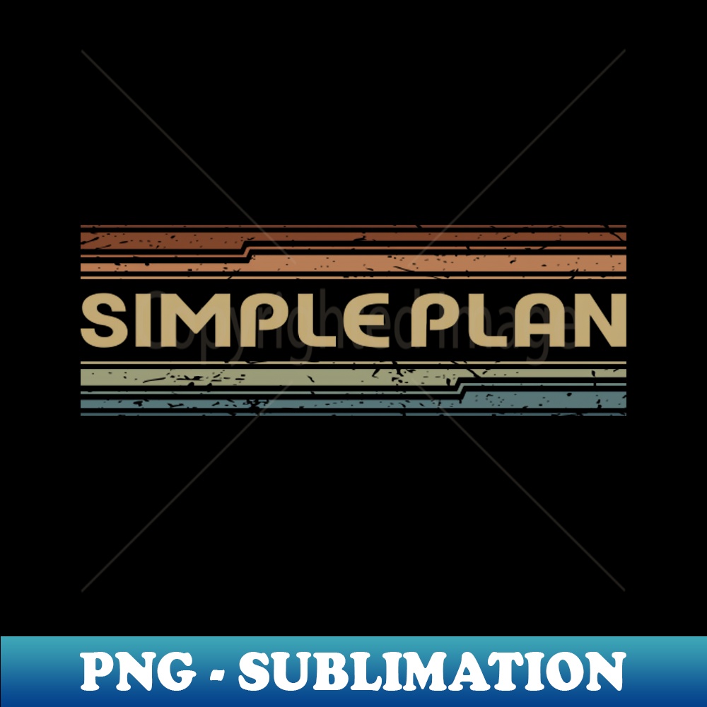 Simple Plan Retro Lines - Elegant Sublimation PNG Download | Inspire Uplift