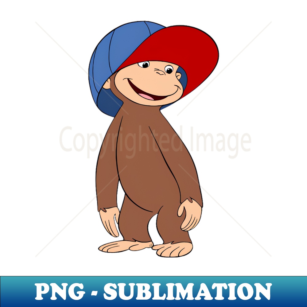 Curious George Cup Redblue - Premium PNG Sublimation File | Inspire Uplift