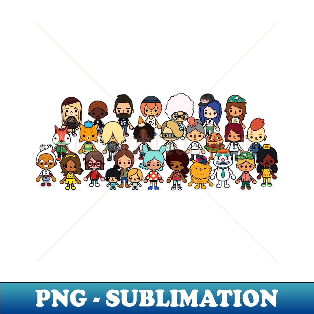 Toca Boca Funny - PNG Transparent Sublimation Design - Inspire Uplift