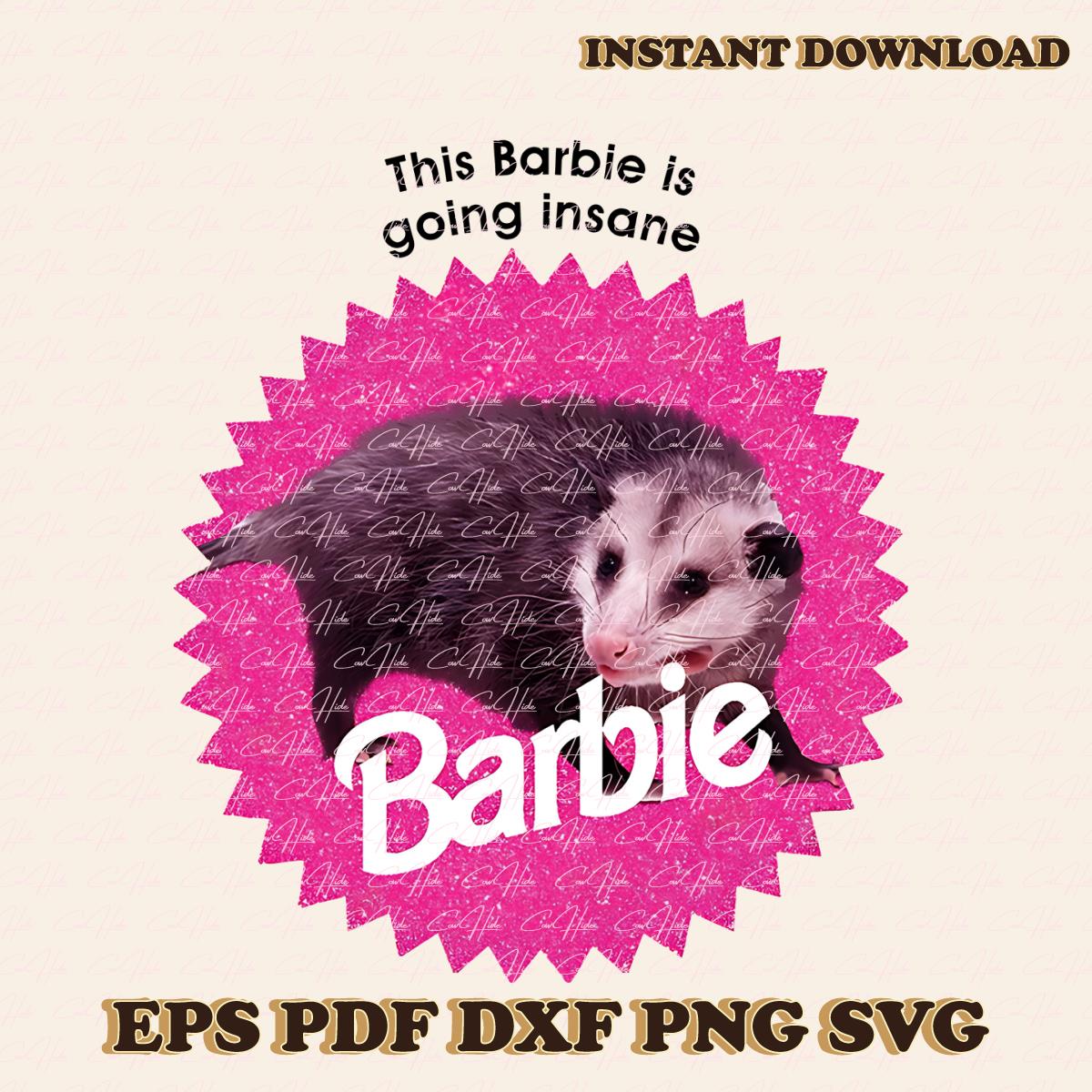 Barbie Possum Funny PNG Barbie Movie PNG Silhouette File | Inspire Uplift