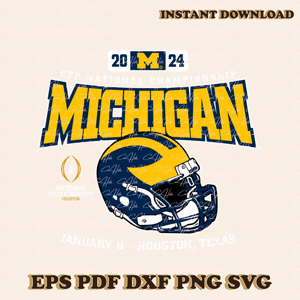 Michigan National Championship 2024 Svg Digital Download - Inspire Uplift