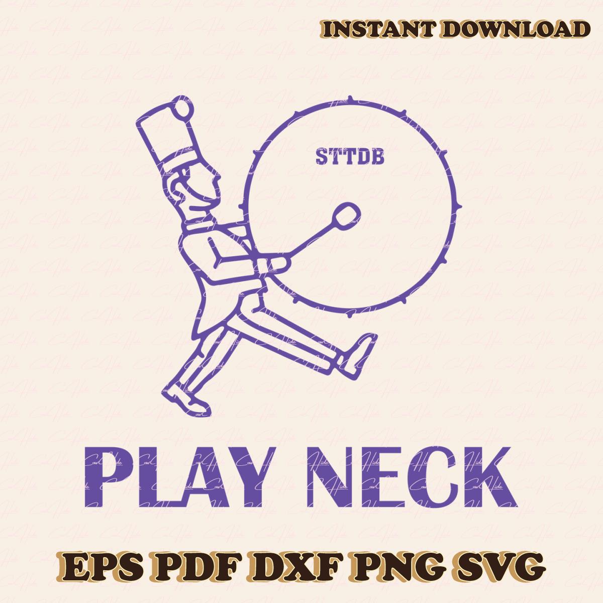Play Neck LSU Tigers Football SVG Silhouette Cricut Files | Inspire Uplift