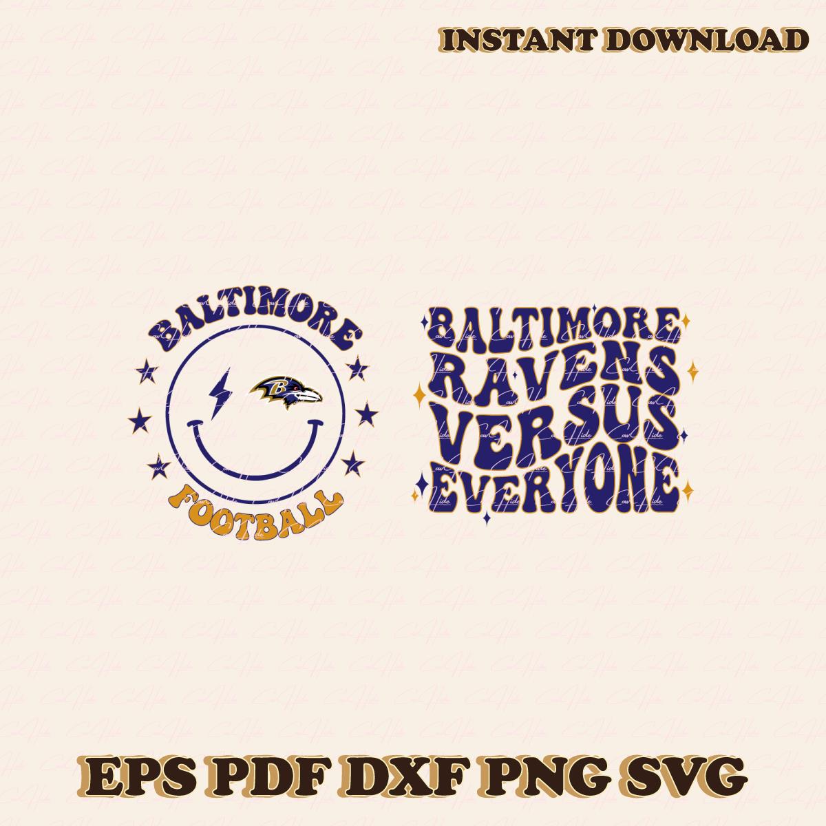 Football Baltimore Ravens Versus Everyone SVG | Inspire Uplift