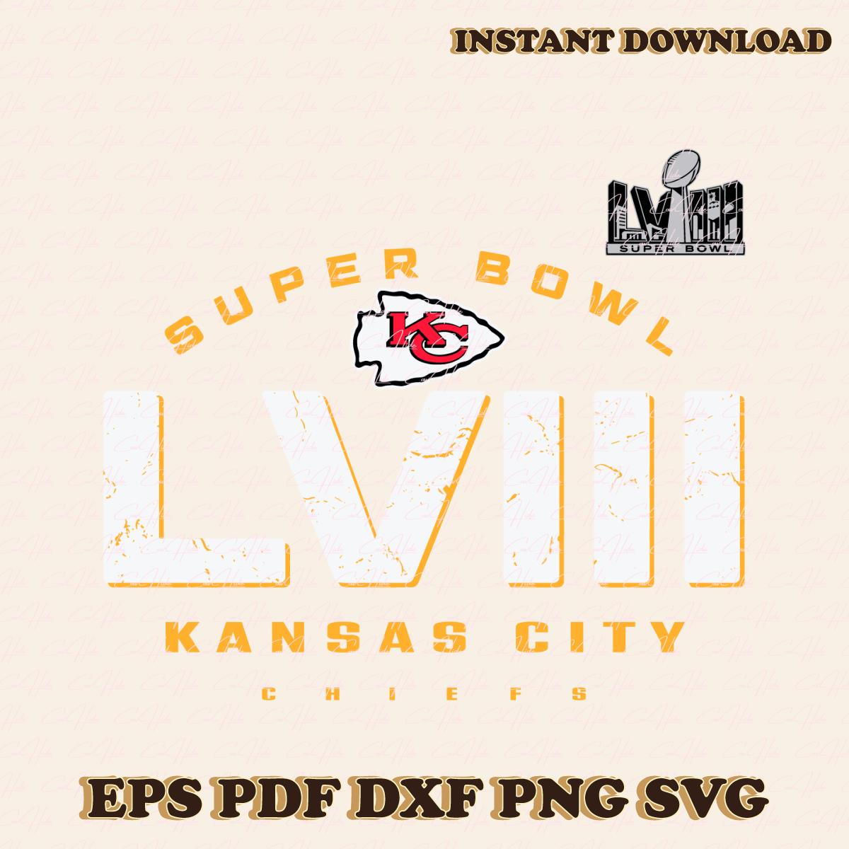 Super Bowl LVIII Kansas City Chiefs SVG | Inspire Uplift