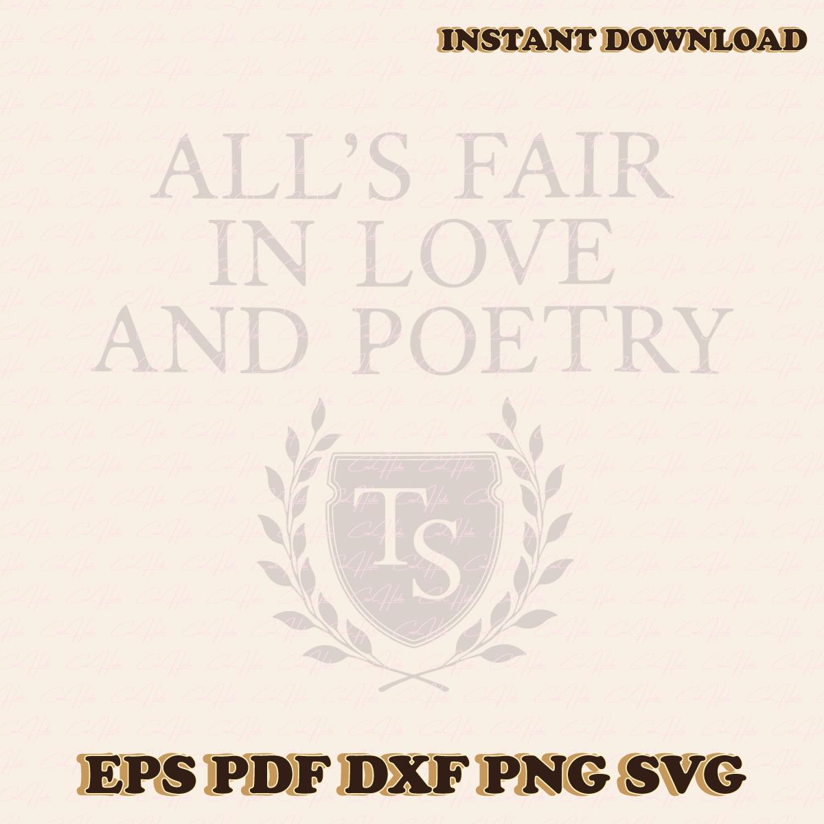 Alls Fair In Love And Poetry Taylor Swift Album SVG - Inspire Uplift
