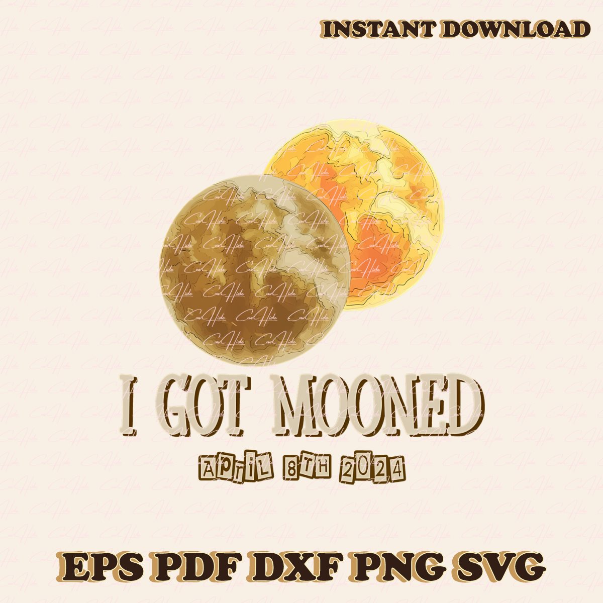 I Got Mooned April 8th 2024 PNG - Inspire Uplift