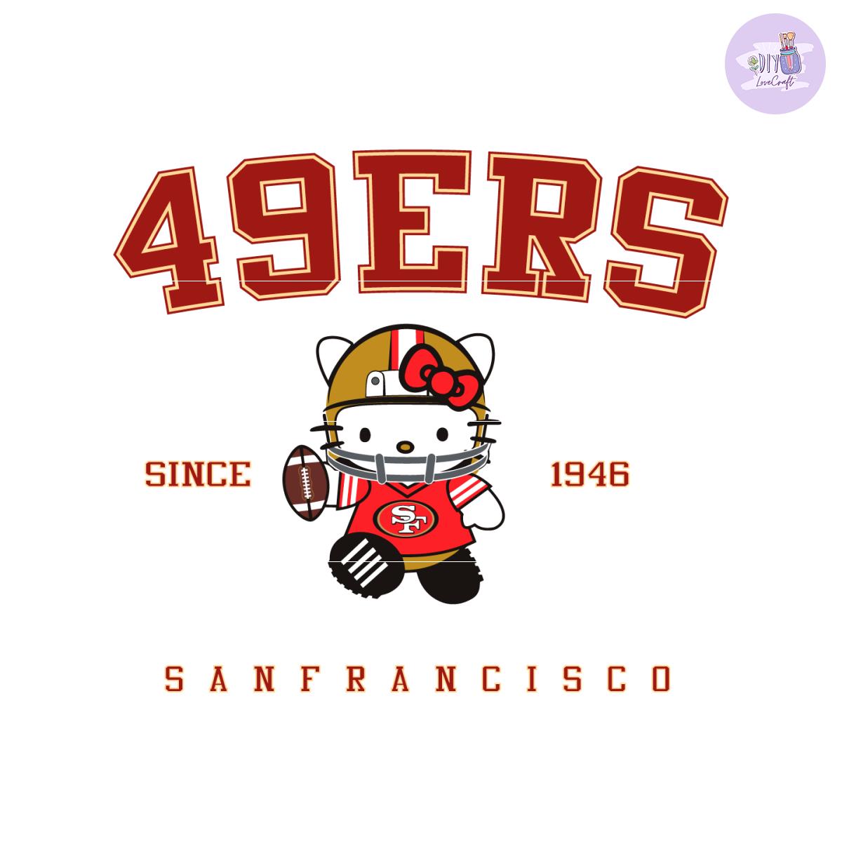 San Francisco 49ers Hello Kitty Svg - Inspire Uplift