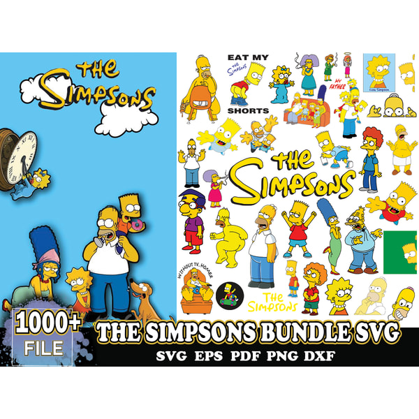 1000 Files Simpsons SVG Bundle, the Simpsons PNG, Simpsons C | Inspire ...