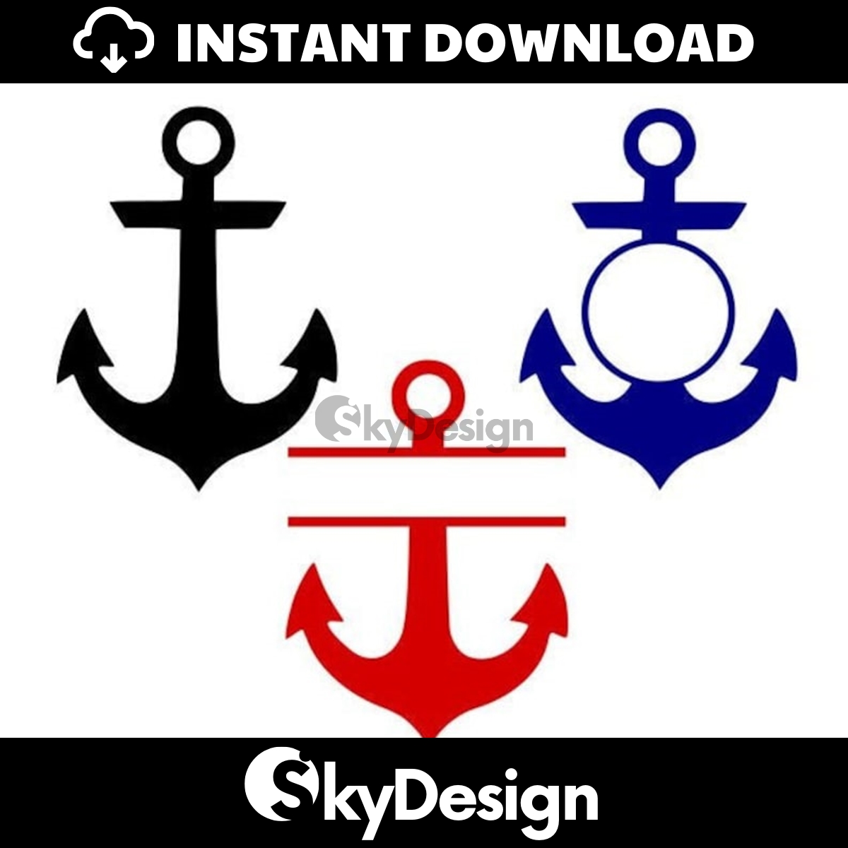 Anchor SVG, Anchor Monogram Frame SVG, Digital Download, Cut | Inspire ...