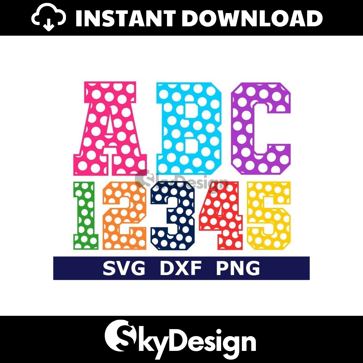 Monogram SVG/DXF/PNG, Polka Dot Letters, Polka Dot Alphabet, | Inspire ...