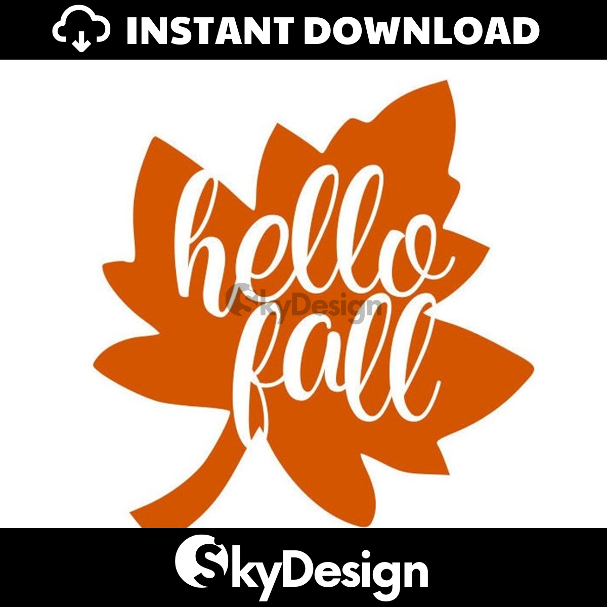 Hello Fall SVG, Fall Door Sign SVG, Fall Leaf SVG, Digital D | Inspire ...