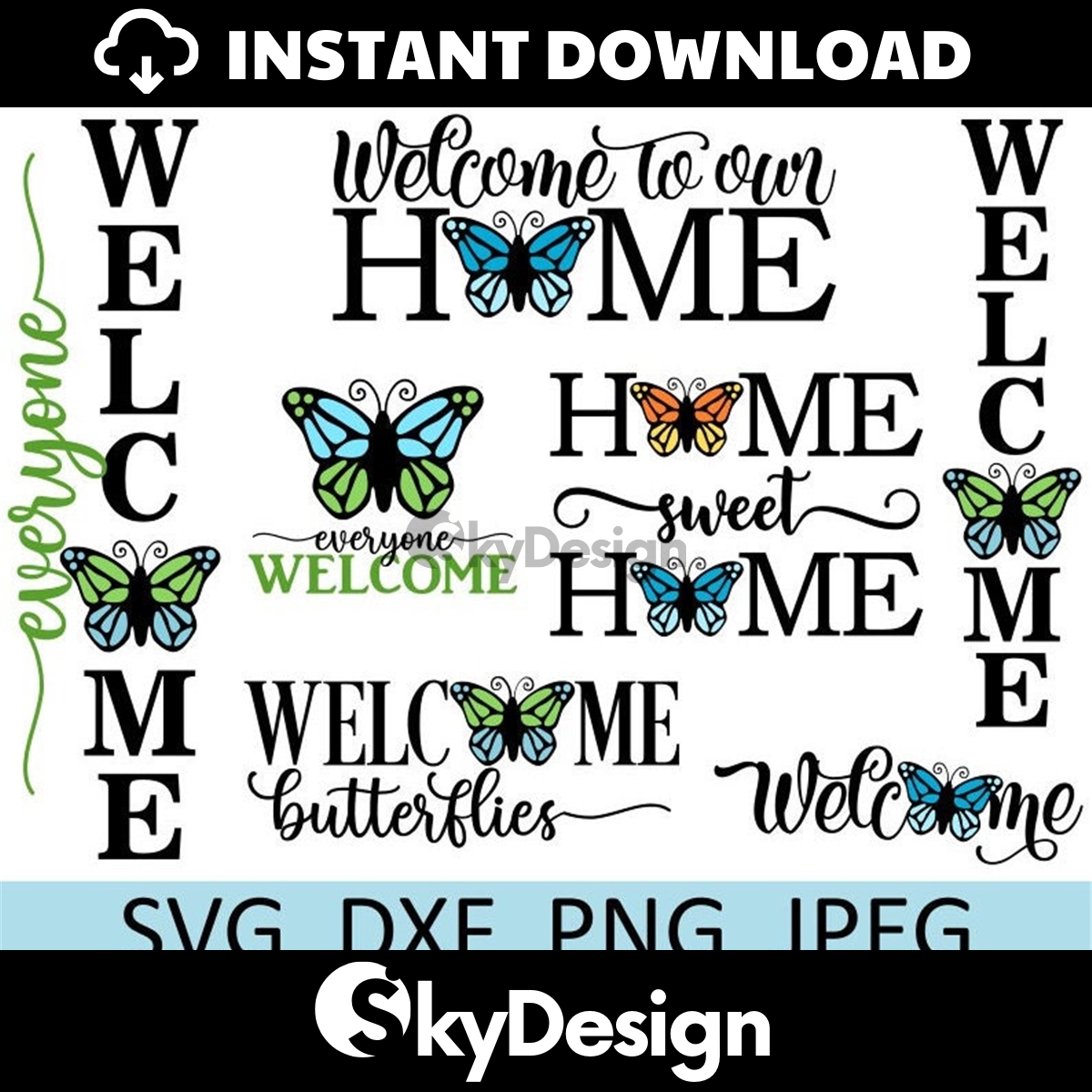Butterfly SVG Bundle, Butterfly Porch Sign, Butterfly Door, | Inspire ...