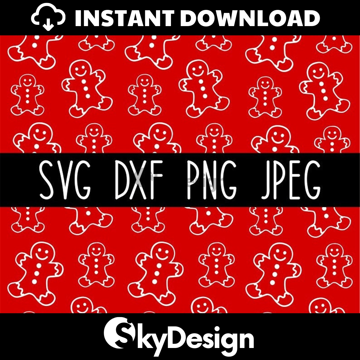 Gingerbread Man SVG, Gingerbread Man Pattern SVG, Gingerbrea | Inspire ...