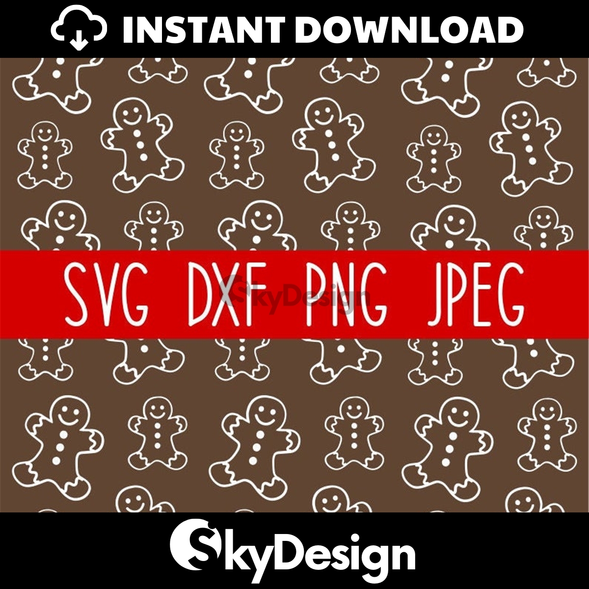 Gingerbread Man SVG, Gingerbread Man Pattern SVG, Gingerbrea | Inspire ...