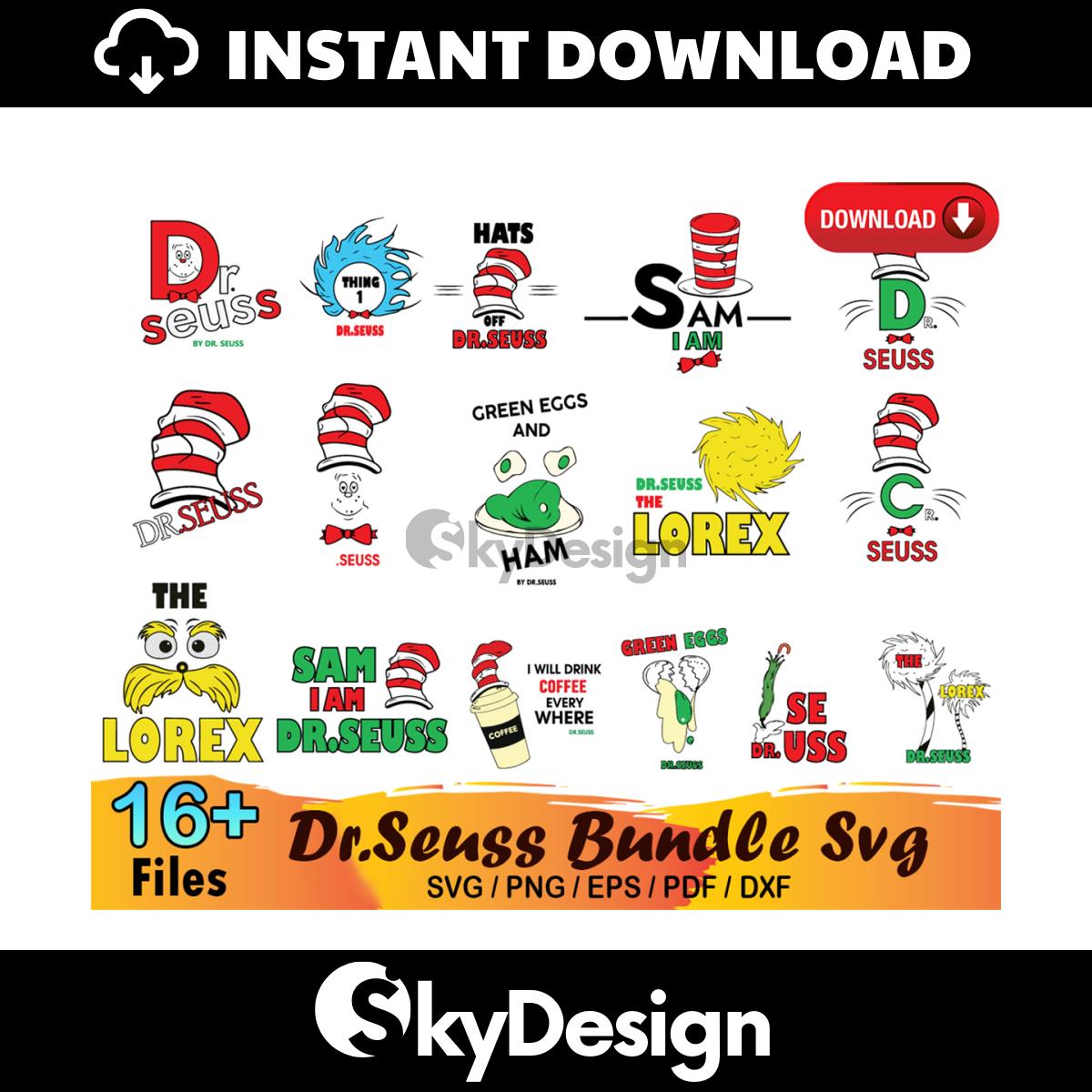 16 Hats Off To Dr Seuss Bundle Svg | Inspire Uplift