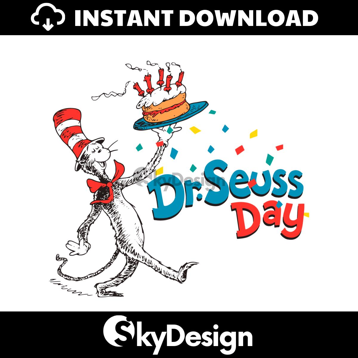 Happy Dr Seuss Day Cat In The Hat SVG - Inspire Uplift