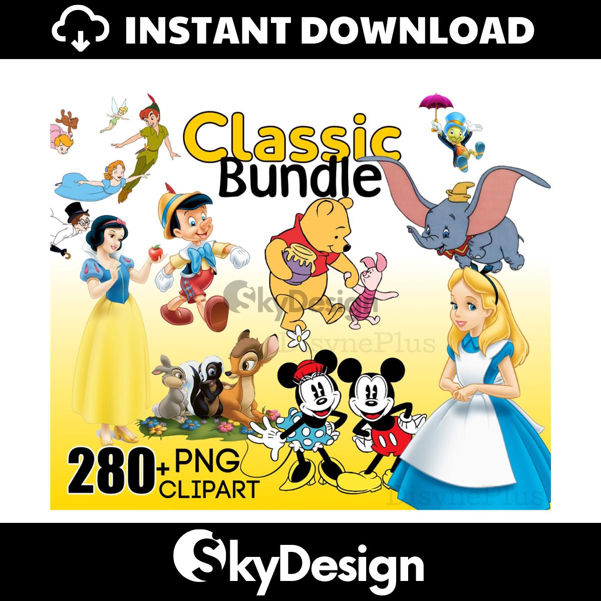 Disney Movie Character Classic Bundle PNG | Inspire Uplift
