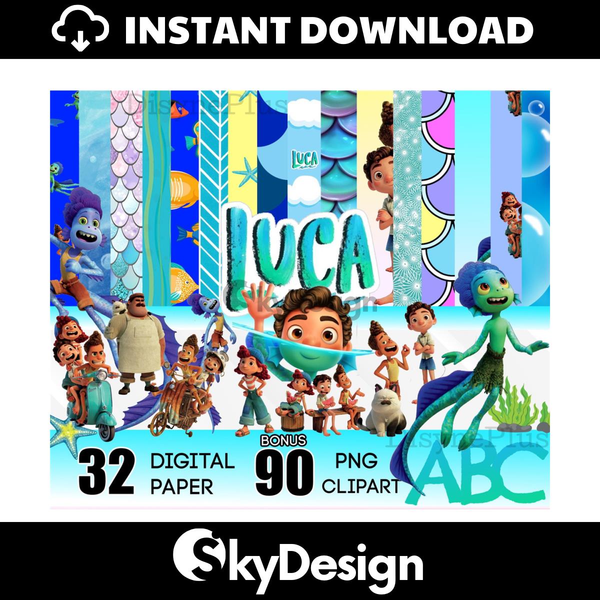Luca Wallpaper Disney Bundle PNG | Inspire Uplift
