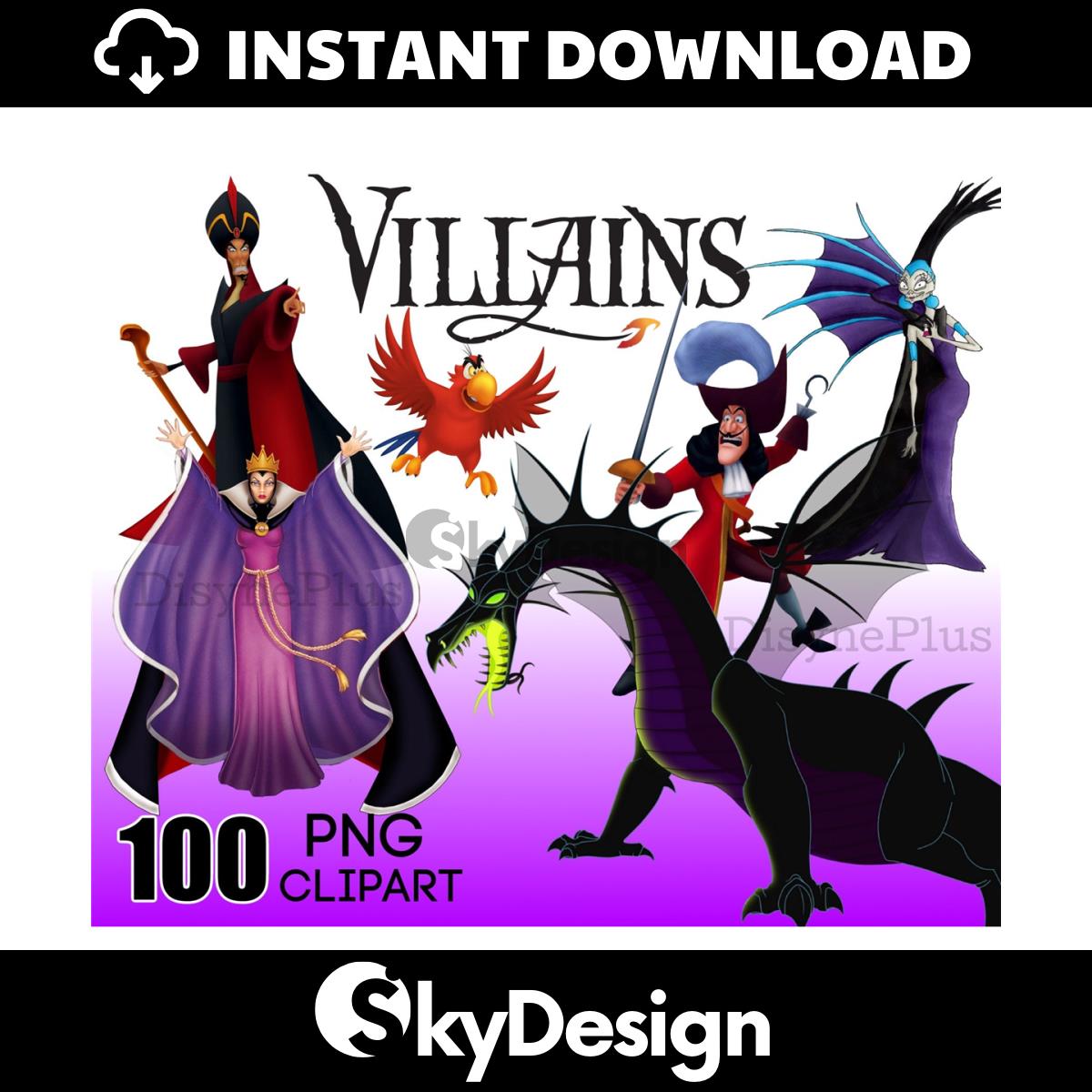 Viliains Disney Movie Character Bundle PNG - Inspire Uplift