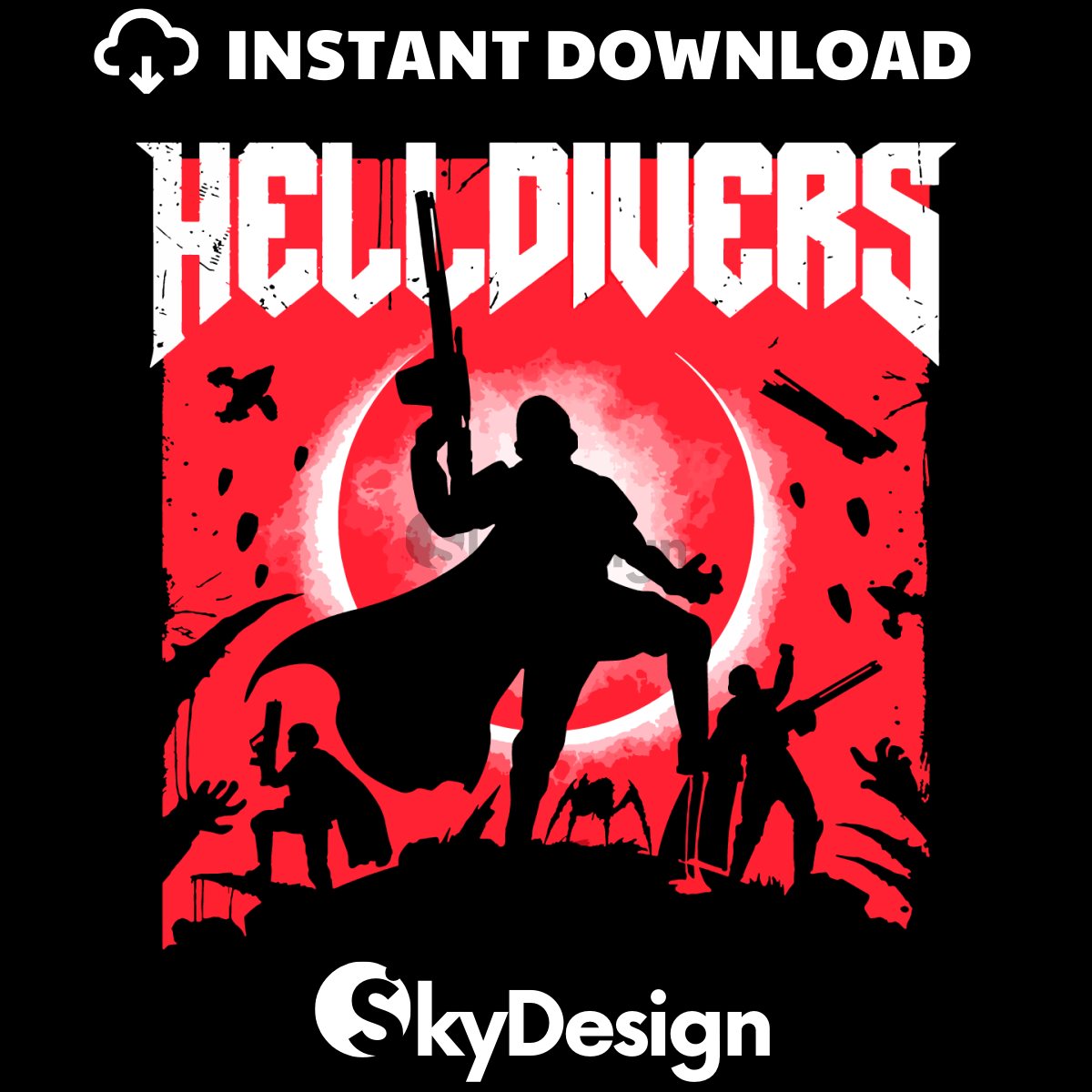 Vintage Helldivers 2 Skull Character PNG | Inspire Uplift