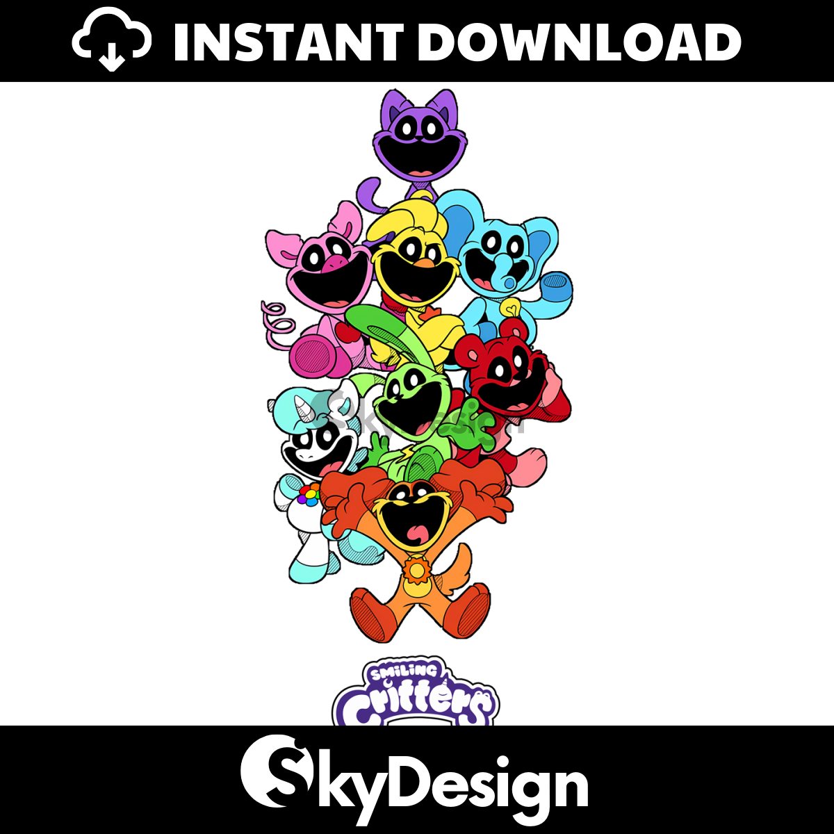 Smiling Critters Poppy Playtime Character PNG | Inspire Uplift