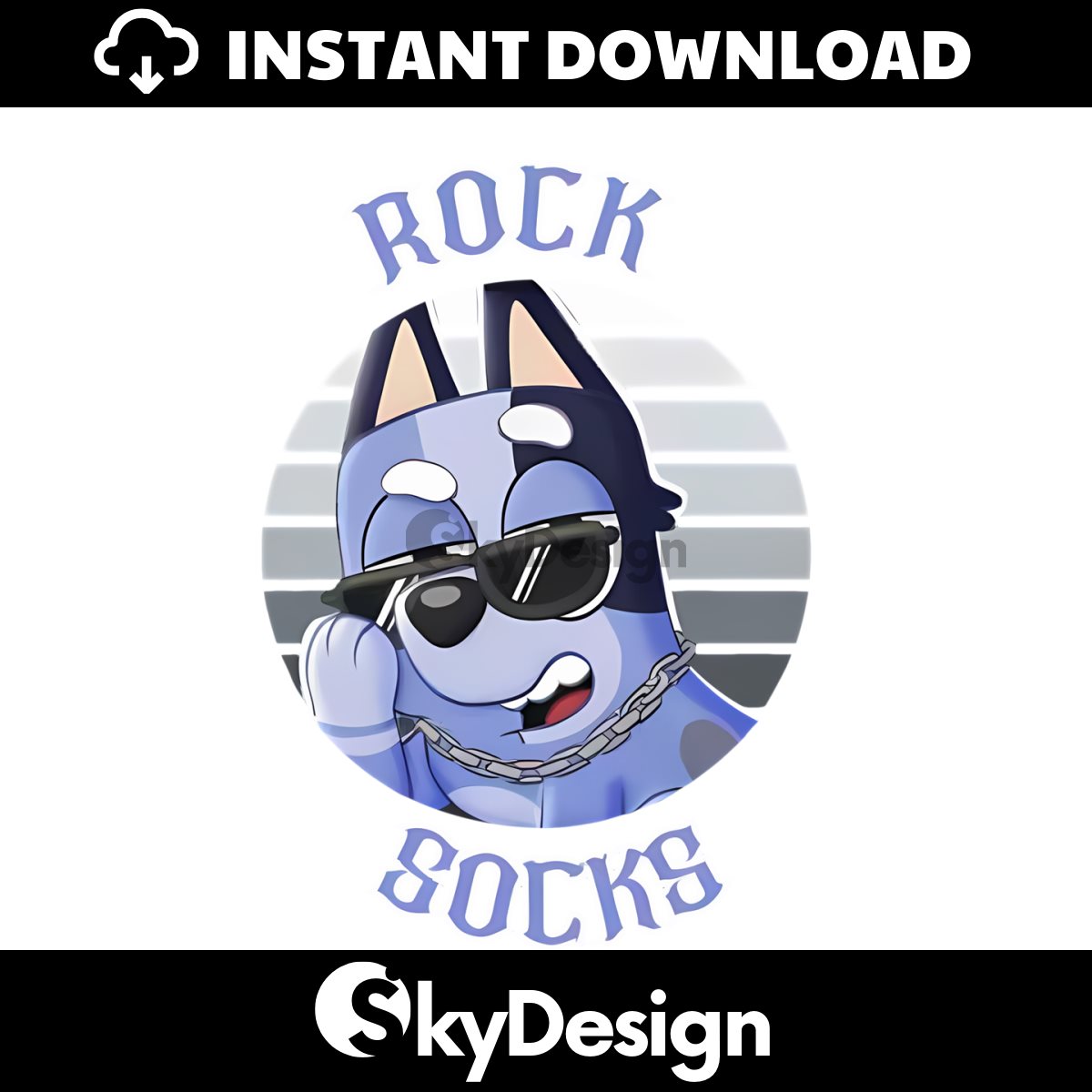 Bluey Rock Socks Cartoon Character PNG | Inspire Uplift