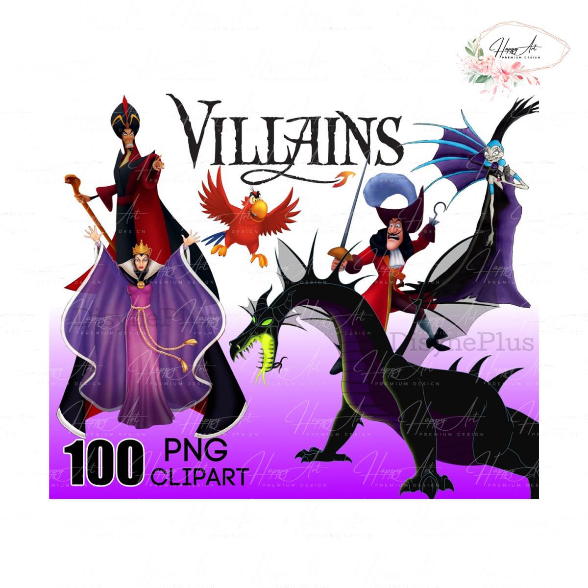 Viliains Disney Movie Character Bundle PNG | Inspire Uplift
