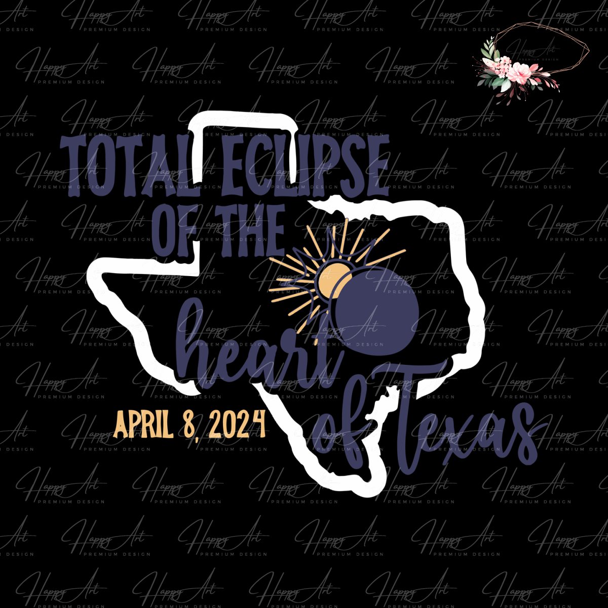 Total Eclipse Of The Heart Of Texas 2024 SVG | Inspire Uplift