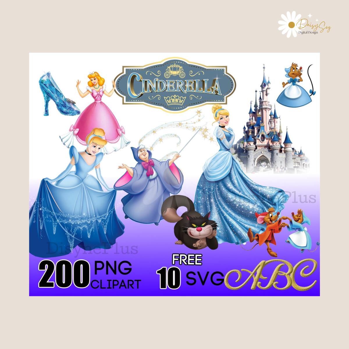 Cinderella Disney Movie Bundle PNG | Inspire Uplift