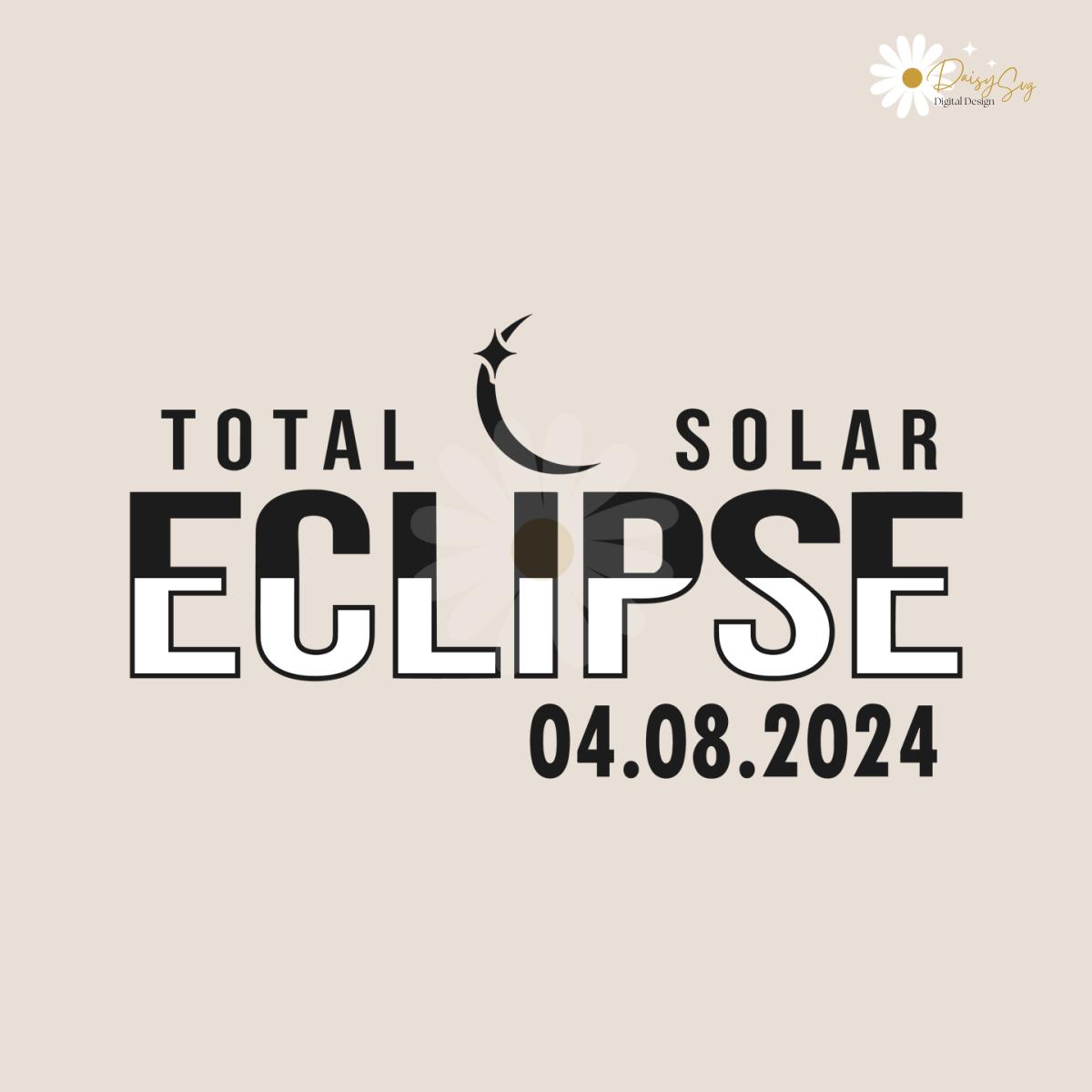Retro 2024 Total Solar Eclipse SVG - Inspire Uplift