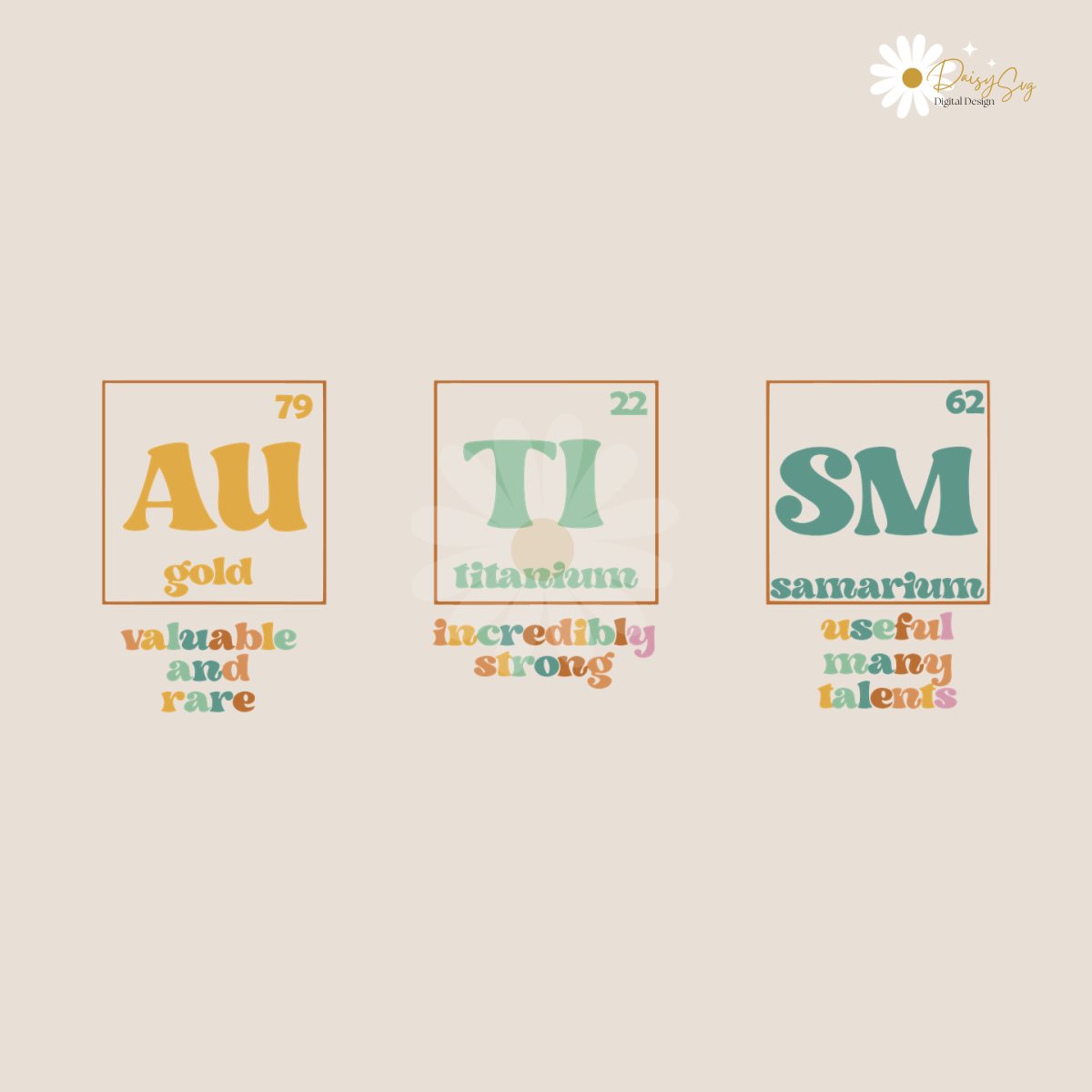 Autism Periodic Table Valuable And Rare SVG - Inspire Uplift