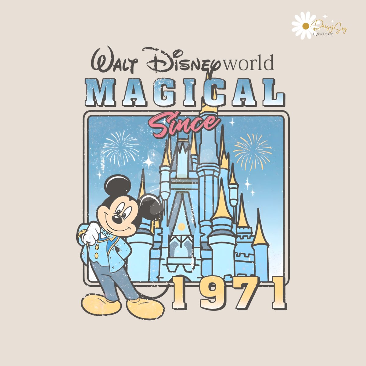 Vintage Walt Disney World Magical Since 1971 PNG - Inspire Uplift