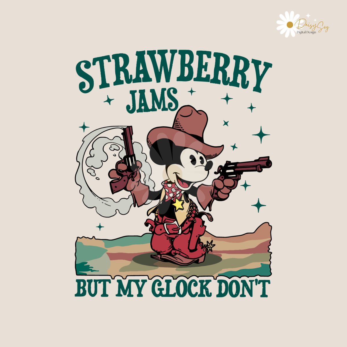 Mickey Mouse Strawberry Jams But My Glock Dont SVG - Inspire Uplift