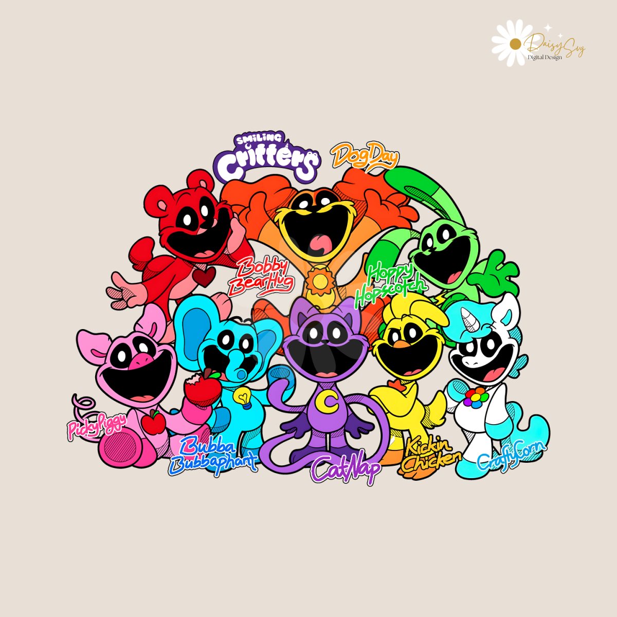 Poppy Playtime Chapter 3 Smiling Critters PNG | Inspire Uplift