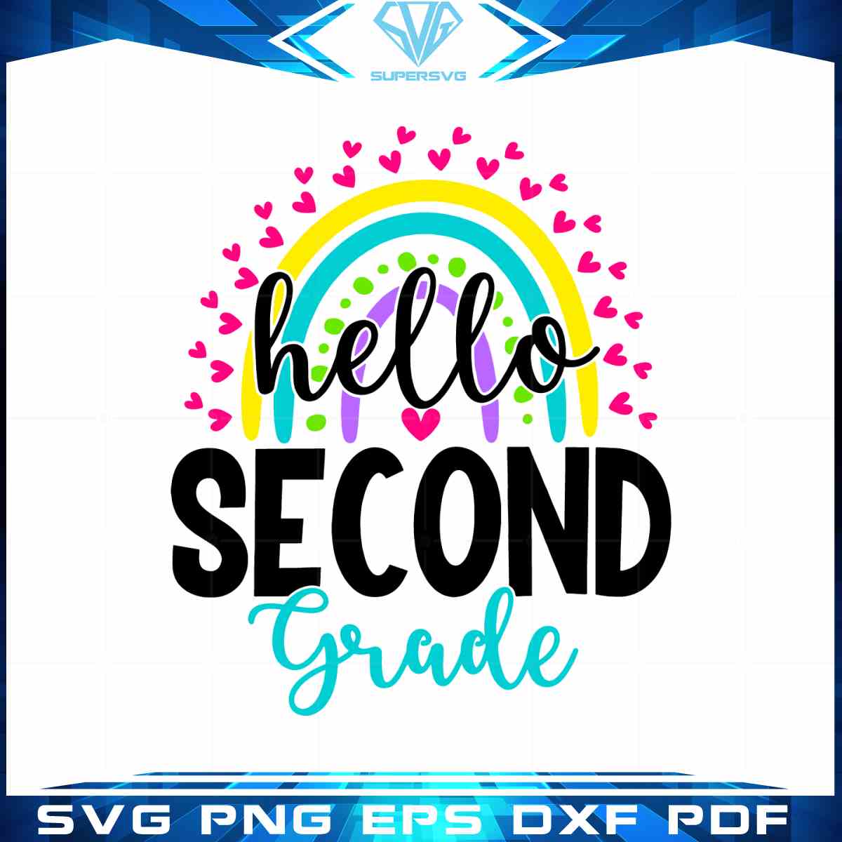 Gift For 2nd Grade Student SVG Best Graphic Designs ,100th d | Inspire ...