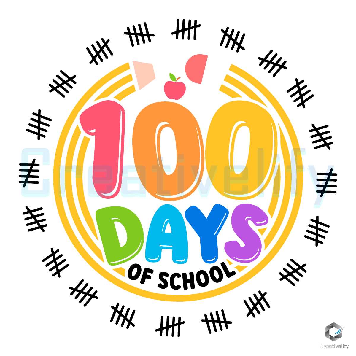 Celebration 100 Days Of School SVG Teacher Life File | Inspire Uplift